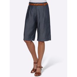 Bermudas Ambria, Damen, Gr. 48, Normalgr&ouml;&szlig;en, blau (dunkelblau), 100% Lyocell, unifarben, kurz, Hosen Bermudas