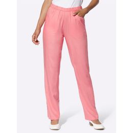 Schlupfhose Classic Basics, Damen, Gr. 50, Normalgr&ouml;&szlig;en, bunt (flamingo, flamingo, bedruckt), 100% Viskose, gemustert, mehrfarbig, unifarben, lang, Hosen Schlupfhose