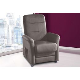 Sit & More TV-Sessel SIT & MORE "Charlie", grau, B:76cm H:103cm T:91cm, Altara Nubuck, die Luxus-Microfaser aus 100% Polyester;Luxus-Kunstleder;novalife- die ganz besondere Luxus-Microfaser (aus 54% Acryl, 25% Polyamid, 14% Polyester, 7% Baumwolle);Naturleder (echtes Rindsleder), Sessel, TV-Sessel, wahlweise mit Motor und Aufstehhilfe