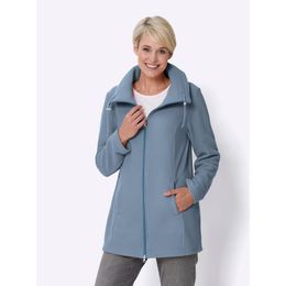 Fleecejacke Classic Basics, Damen, Gr. 56, blau (hellblau), 100% Polyester, unifarben, Jacken Fleecejacke
