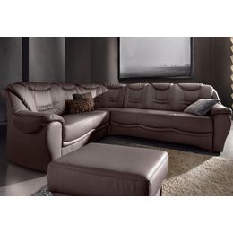 Sit & More Ecksofa SIT & MORE "Benson L-Form", braun (mokka), B:265cm H:94cm T:215cm, NaturLeder;Luxus-Microfaser;Luxus-Kunstleder;Primabelle-Microfaser, Sofas, Ecksofa, wahlweise mit Bettfunktion