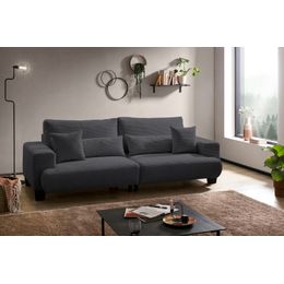 Big-Sofa exxpo - SOFA FASHION "Big Ayo, Megasofa, toller Sitzkomfort, modern & zeitlos, Cord Bezug", grau (anthrazit), B:254cm H:89cm T:109cm, Sofas, Big-Sofa, inkl. loser R&uuml;cken- und Zierkissen, frei im Raum stellbar, anthrazit