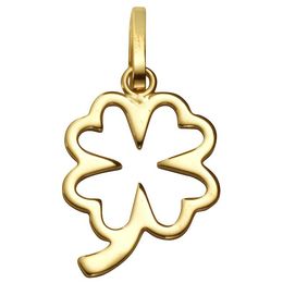 Kettenanh&auml;nger Firetti "Schmuck Geschenk Gold 333 Halsschmuck Anh&auml;nger f&uuml;r Halskette Kleeblatt", gold (gelbgoldfarben), Schmuckanh&auml;nger, Damen, Gelbgold 333, 0,31 g, Kettenanh&auml;nger