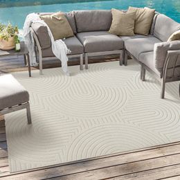 Teppich Sanat "Berlin", beige (natur), B:240cm H:6mm L:330cm, Kunstfaser, Teppiche, Teppich, In -und Outdoor geeignet, Au&szlig;enbereich, Terrasse, Balkon, auch L&auml;ufer