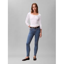 Skinny-fit-Jeans Calvin Klein Jeans, Damen, Gr. 34, L&auml;nge 34, blau jay, Denim/Jeans, Obermaterial: 78% Baumwolle, 20% Polyester, 2% Elasthan, skinny fit normal, Jeans Skinny-fit-Jeans, Skinny fit