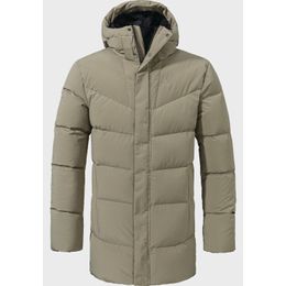 Sch&ouml;ffel Langjacke SCH&Ouml;FFEL "Urban Down Coat Style Cers MNS", Herren, Gr. 46, braun (4725, braun), Oberstoff : 90% Polyester 10% Elasthan (Coating: Polyurethan) Futter : 100% Polyester Futter 2: 100% Polyester F&uuml;llung : 80% Daune 20% Federn, regular fit, hoch geschlossener Ausschnitt, Jacken Langjacke
