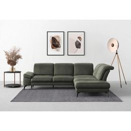 Sit & More Ecksofa SIT & MORE "Cabana L-Form", gr&uuml;n (olive), B:303cm H:84cm T:244cm, 95% Polyester, 5% Polyamid, Sofas, Ecksofa, Ottomane, wahlweise mit Sitztiefen-,Armlehnen- und Kopfteilfunktion
