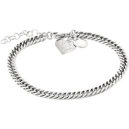 Armband Liebeskind Berlin "Schmuck Geschenk Edelstahl Armkette Herz", silber (silberfarben), Armb&auml;nder, Damen, 21cm, Edelstahl, Armband