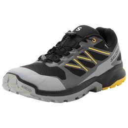 Trailrunningschuh Salomon "XA FLYER GORE-TEX", Herren, Gr. 46, schwarz (schwarz, castlerock, powder giallo), Synthetik, Textil, Schuhe Trailrunningschuh, wasserdicht