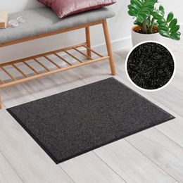 Fu&szlig;matte OTTO HOME "Vianne, Schmutzfangmatte Indoor, f&uuml;r Hausflur und Eingangsbereiche", anthrazit, B:60cm H:10mm L:80cm, Kunstfaser, Teppiche, Fu&szlig;matte, Eingangsmatte, rutschfeste Unterseite, meliert, waschbar