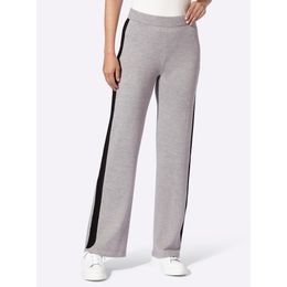 Schlupfhose Heine, Damen, Gr. 46, Normalgr&ouml;&szlig;en, steingrau, 50% Viskose, 28% Polyester, 22% Polyamid, unifarben, Hosen Schlupfhose