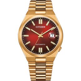 Automatikuhr Citizen "TSUYOSA 60h", gold (ros&eacute;goldfarben, rot), Armbanduhren, Damen, Automatikuhr, Armbanduhr, Damenuhr, Herrenuhr, Edelstahlarmband, Saphirglas, Datum
