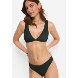 Bikini-Hose LSCN BY LASCANA "Lou", Damen, Gr. M, N-Gr, piniengr&uuml;n, Elasthan, Polyester, Strukturmuster, Badehosen Bikini-Hose, aus trendiger Strukturware