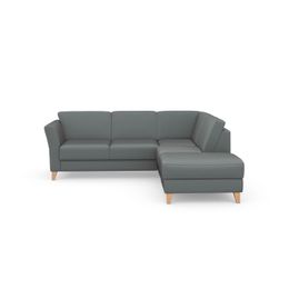 Sit & More Ecksofa SIT & MORE "Visby L-Form", grau, B:248cm H:87cm T:213cm, Sofas, Ecksofa, Wahlweise mit Bettfunktion und Stauraum, frei im Raum stellbar