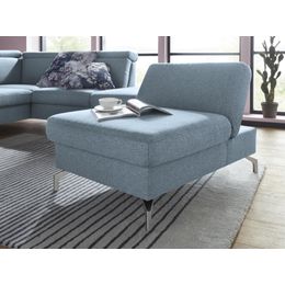 Sit & More Hocker SIT & MORE "Brisbane", blau (hellblau), B:77cm H:43cm T:112cm, Soft clean (98% Polyester, 2% Polyamid), Hocker, Hocker, Fu&szlig;h&ouml;he 12 cm, mit Federkern und Klappfunktion
