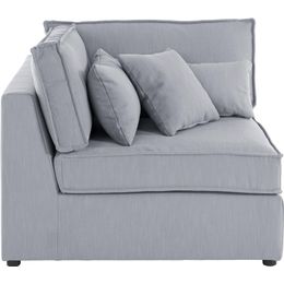 Sofa-Eckelement OTTO HOME "Florid", silber, B:99cm H:75cm T:100cm, Baumwollmix (60% Baumwolle/40% Leinen);Struktur fein (100% Polyester);Samtoptik (100% Polyester);Samtvelours (100% Polyester);Struktur (100% Polyester);Struktur recycelt (100% recyceltes Polyester), Polsterelemente, Sofa-Eckelement, Teil eines Modulsofas, fester Sitzkomfort, auch in Cord