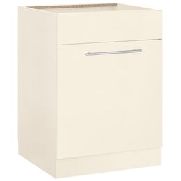 Wiho-K&uuml;chen Sp&uuml;lenschrank WIHO K&Uuml;CHEN "Flexi2", beige (front und korpus: magnolia), B:60cm H:82cm T:57cm, Schr&auml;nke, Sp&uuml;lenschrank, Breite 60 cm