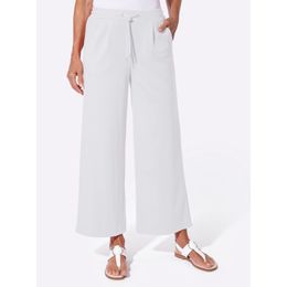Culotte Inspirationen, Damen, Gr. 48, Normalgr&ouml;&szlig;en, wei&szlig;, 58% Viskose, 36% Polyamid, 6% Elasthan, unifarben, Hosen Culotte