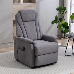 TV-Sessel Duo Collection "Toronto XXL mit elektrischer Aufstehhilfe und Relaxfunktion", grau, B:76cm H:115cm T:93cm, Luxus-Microfaser (90% Polyester, 10% Nylon), Sessel, TV-Sessel, bis 150kg belastbar, Taschenfederkern, Stahlwellenunterfederung, Topseller