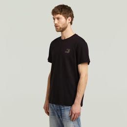 G-Star Raw T-Shirt G-STAR "Chest Logo", Herren, Gr. L, schwarz (dk schwarz), Jersey, Obermaterial: 100% Baumwolle, unifarben, regular fit, Rundhals, abgesteppte Kante, Shirts T-Shirt, Rundhals, Regular Fit