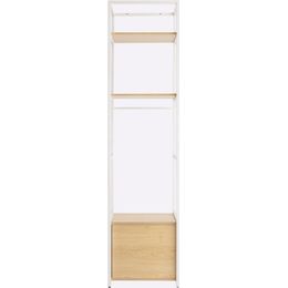 Hochschrank HEINE HOME, wei&szlig;, natur, B:50cm H:200cm T:40cm, MDF, Metall, Schr&auml;nke, Hochschrank