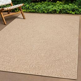 Teppich the carpet "Kansas", beige (natur), B:160cm H:1mm L:230cm, Polypropylen, Teppiche, Teppich, moderner robuster In und Outdoor Teppich Jute Look