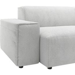 Ecksofa Home Affaire "Glimminge L-Form auch in Breitcord, Feincord + Easy care-Bezug", silber, B:264cm H:71cm T:191cm, 95% Polyester, 5% Nylon, Sofas, Ecksofa, Breite 264, Zierkissen