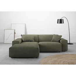 Ecksofa Home Affaire "Glimminge L-Form auch in Breitcord, Feincord + Easy care-Bezug", gr&uuml;n, B:234cm H:71cm T:191cm, 96% Polyester, 4% Polyacryl, Sofas, Ecksofa, Breite 234, Zierkissen
