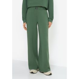 Sweatpants LSCN BY LASCANA, Damen, Gr. 44/46, N-Gr, oliv, Sweatware, Obermaterial: 60% Baumwolle, 40% Polyester, unifarben, bequem, Hosen Sweatpants, extra weiche Sweatware