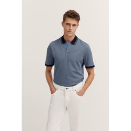 Poloshirt Bugatti, Herren, Gr. S, 340, blaugrau, 100% Baumwolle, unifarben, normal, ohne Ausschnitt, Rippb&uuml;ndchen, Shirts Poloshirt, aus Baumwolle
