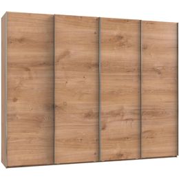 Schwebet&uuml;renschrank wimex "Level by fresh to go", braun (plankeneichefarben), B:300cm H:236cm T:65cm, Schr&auml;nke, Schwebet&uuml;renschrank, mit Synchron&ouml;ffnung