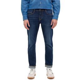 Slim-fit-Jeans Mustang "Herren Style Oregon Slim", Herren, Gr. 29, L&auml;nge 30, 803 dunkelblau, Denim/Jeans, 99% Baumwolle, 1% Elasthan, slim fit, Jeans Slim-fit-Jeans