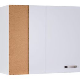 Eckh&auml;ngeschrank KOCHSTATION "KS-Cara", wei&szlig; (wei&szlig;, wei&szlig;), B:80cm H:70,4cm T:34,9cm, Schr&auml;nke, Eckh&auml;ngeschrank