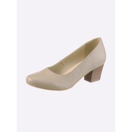 Pumps Andrea Conti, Damen, Gr. 39, beige, Lederimitat, Schuhe Pumps