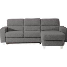 Ecksofa Alina "Ilana", grau (grau tta 19), B:281cm H:90cm T:167cm, Struktur TTA (100% Polyester), Sofas, Ecksofa, wahlweise mit Bettfunktion und Stauraum