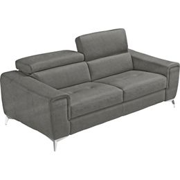 2,5-Sitzer Egoitaliano "Francine, Designsofa, Loungesofa, Breite 213 cm, Fu&szlig;farbe chrom", lila (plum), B:213cm H:100cm T:106cm, Sofas, 2 5-Sitzer, Designfu&szlig;, Luxus-Microfaser BLUSH, plum