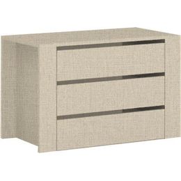 Schubladeneinsatz OTTO HOME "Onyx, f&uuml;r die Fachbreite 88cm", beige (beige matt stoffdekor), B:88cm H:57cm T:45cm, Holzwerkstoff, Schubladeneins&auml;tze, Schubladeneinsatz, 3 Schubladen mit Soft Close Funktion