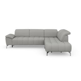 Sit & More Ecksofa SIT & MORE "Cool L-Form", silber, B:272cm H:79cm T:220cm, Sofas, Ecksofa, wahlweise mit Kopfteilverstellung und Vorziehsitz, motorisch