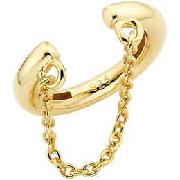 Ohrklemme "Schmuck Geschenk Ohrschmuck Ohrklemme", gold (gelbgoldfarben), ANISTON JEWELRY & WATCHES, Ohrringe, Damen, 14,5mm, Silber 925 (Sterlingsilber), Ohrklemme