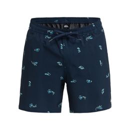 Boardshorts Quiksilver "Stretch Printed Volley 16", Herren, Gr. M, schwarz navy spaced out, Obermaterial: 92% Microfaser, 8% Elasthan;, Hosen Boardshorts