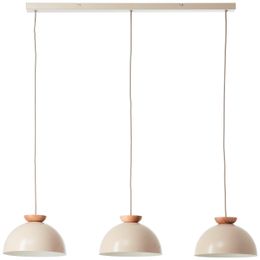 Brilliant Pendelleuchte "Nalam", beige (natur, beige), 3, 1 Stk., Leuchten, 158 x 100 x 25 cm, 3 x E14, k&uuml;rzbar, Metall/Holz, natur/beige, Pendelleuchte