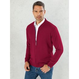 Strickjacke CLASSIC, Herren, Gr. 46, rot (dunkelrot), 100% Polyacryl, unifarben, Strickjacken Strickjacke