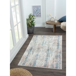 Teppich "My Look", bunt (beige, blau, terrakotta), B:80cm H:8mm L:150cm, Polyester, MyFlair M&Ouml;BEL & ACCESSOIRES, Teppiche, Teppich, Kurzflor, Ethno-Design, besonders weich durch Microfaser