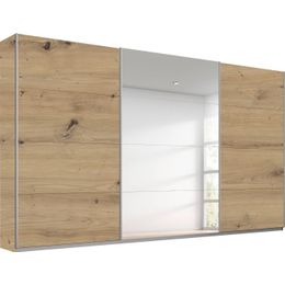 Schwebet&uuml;renschrank Rauch "Kleiderschrank Schrank Garderobe W&auml;scheschrank TOMA", braun (eiche artisan), B:360cm H:229cm T:62cm, Holzwerkstoff, Schr&auml;nke, Schwebet&uuml;renschrank, inkl. Regaleinsatz sowie zus&auml;tzlichen Einlegeb&ouml;den MADE IN GERMANY
