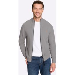 Shirtjacke Marco Donati "Shirtjacke", Herren, Gr. 52/54, steingrau, marine, 100% Baumwolle, unifarben, Shirts Shirtjacke