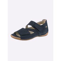 Waldl&auml;ufer Sandalette WALDL&Auml;UFER, Damen, Gr. 5,5, dunkelblau, Nubukleder, Schuhe Sandalette