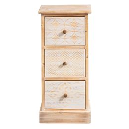 Kommode HEINE HOME, beige (natur, wei&szlig;), B:29cm H:63cm T:25cm, MDF, Sideboards, Kommode