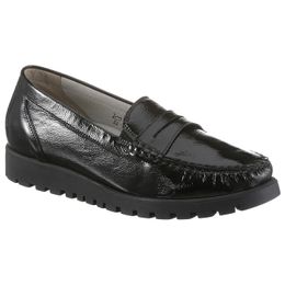 Waldl&auml;ufer Mokassin WALDL&Auml;UFER "HEGLI", Damen, Gr. 3,5 (36), schwarz, Lackleder, gl&auml;nzend, Schuhe Mokassin, Slipper, Bequemschuh aus Lackleder, in komfortabler Schuhweite H