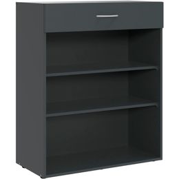 Standregal wimex "Multiraumkonzept", grau (grafit), B:80cm H:98cm T:40cm, Holzwerkstoff, Regale, Standregal, planbar und erweiterbar