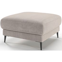 Polsterhocker Home Affaire "Downtown", grau (taupe), B:80cm H:44cm T:80cm, 100% Polyester, Hocker, Polsterhocker, passend zur Serie, auch in Cord